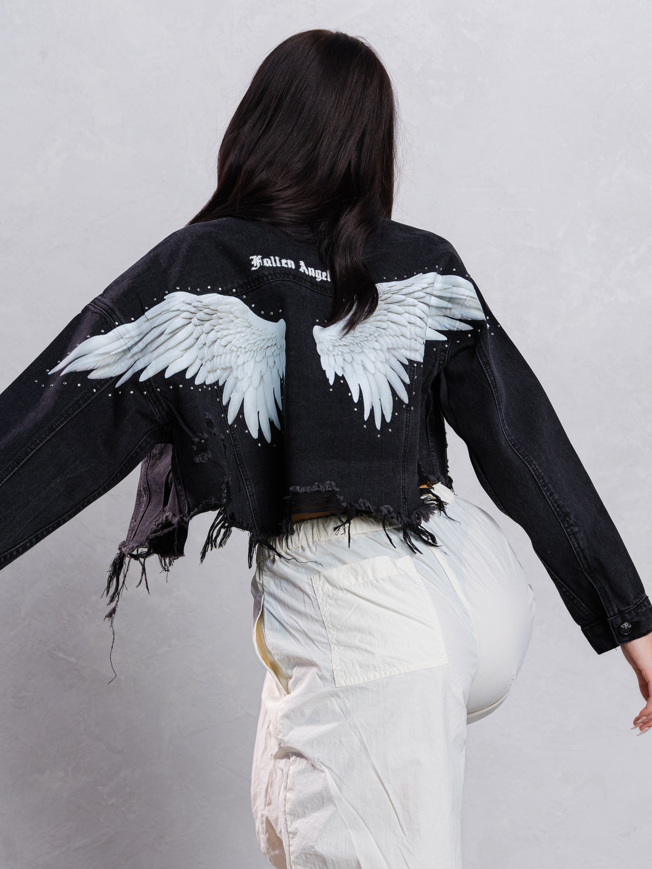 FALLEN ANGEL Crop Denim Jacket – Trio Urban Retail