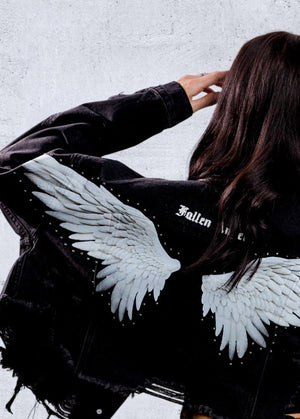 FALLEN ANGEL Crop Denim Jacket – Trio Urban Retail