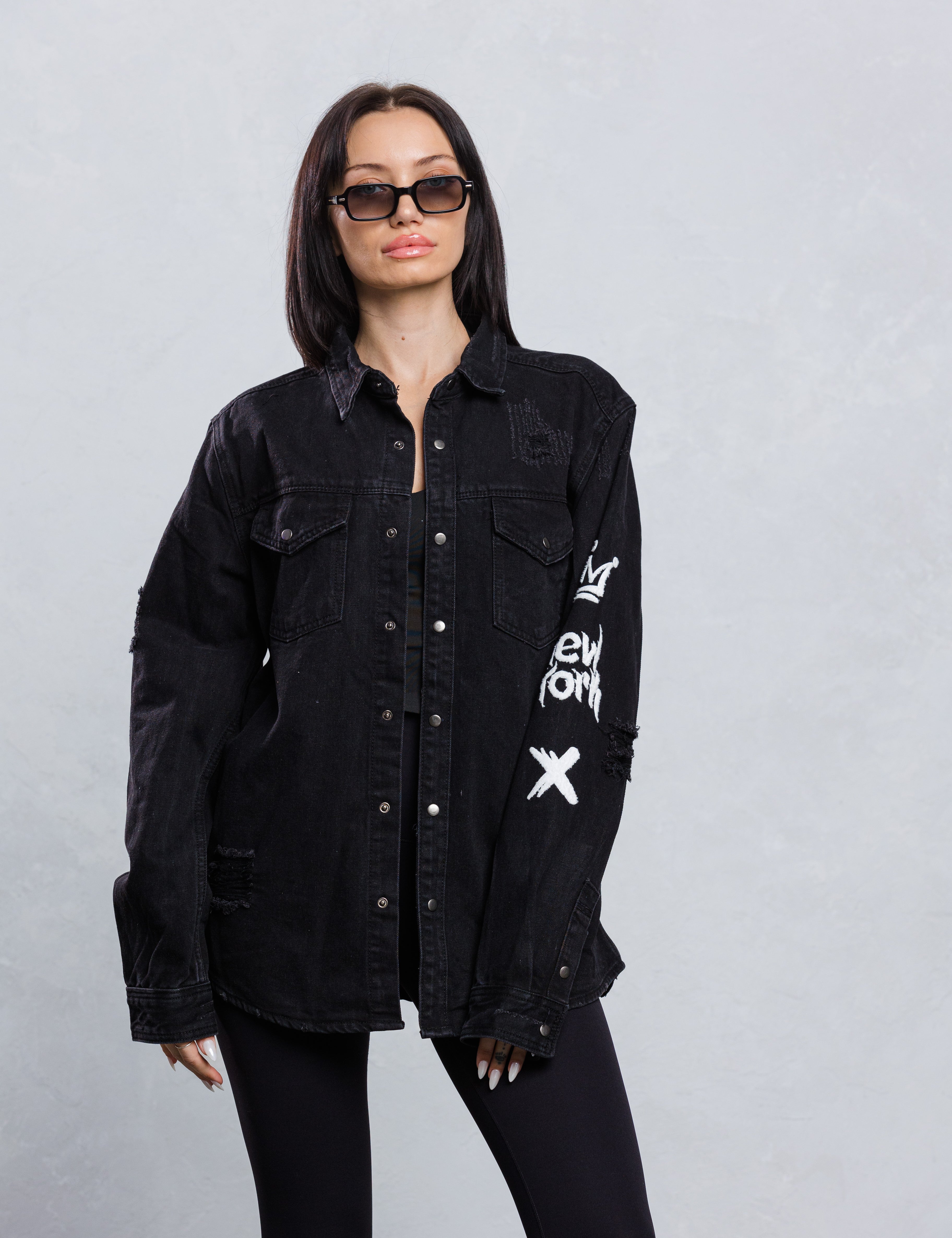 Button Up Denim Shacket – Trio Urban Retail